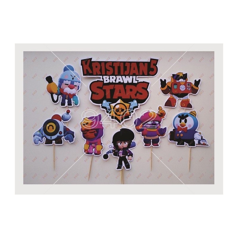 Set od 10+1 printanih topera na temu Brawl stars sa Vašim imenom na ...